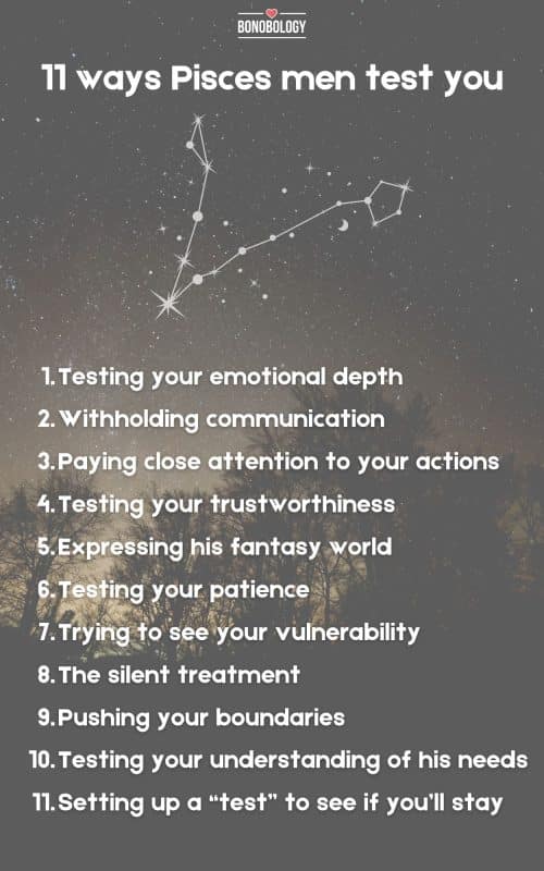 Ways A Pisces Man Tests You
